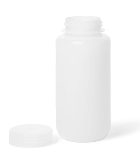United Scientific™ 33407 | Laboratory Grade High Density Polyethylene (HDPE) Wide Mouth Reagent Bottle | Designed for Laboratories, Classrooms, or Storage at Home | 125mL (4oz) Capacity | Pack of 12
