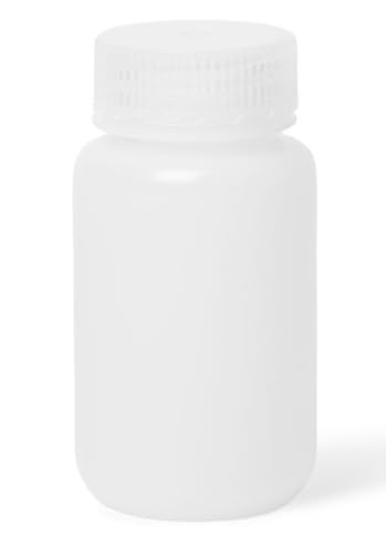 United Scientific™ 33407 | Laboratory Grade High Density Polyethylene (HDPE) Wide Mouth Reagent Bottle | Designed for Laboratories, Classrooms, or Storage at Home | 125mL (4oz) Capacity | Pack of 12