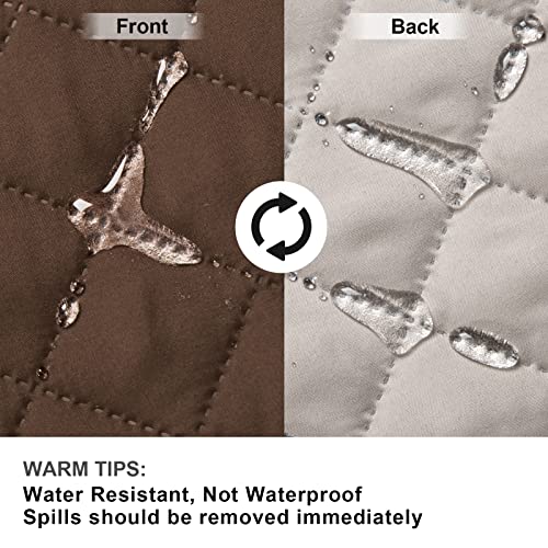 RHF Reversible Sofa Cover, Couch Covers for Dogs, Couch Covers for 3 Cushion Couch, Couch Covers for Sofa, Couch Cover, Sofa Covers for Living Room,Sofa Slipcover,Couch Protector(Sofa:Chocolate/Beige) Large