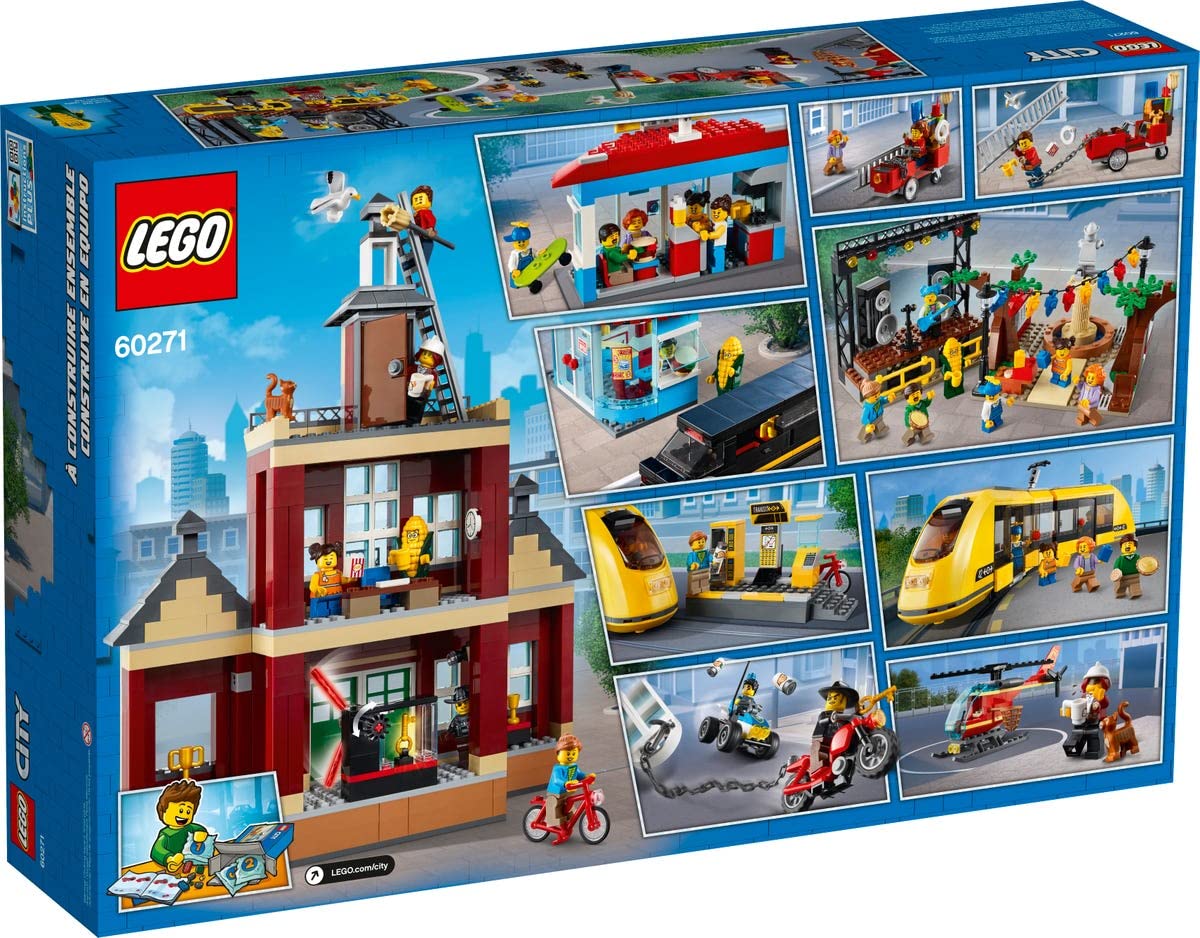 LEGO City Main Square 60271 Set, Cool Building Toy for Kids, New 2021 (1,517 Pieces)