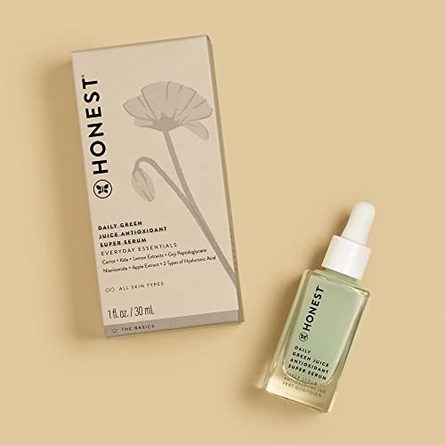Honest Beauty Daily Green Juice Antioxidant Super Serum | Vegan + Cruelty Free | 1 fl oz