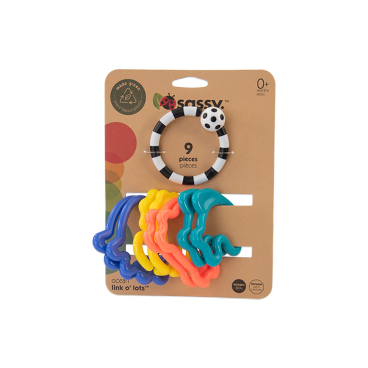 Sassy Eco Ocean Link O’ Lots | Made Green with Plant-Based Plastic | 0+ Months