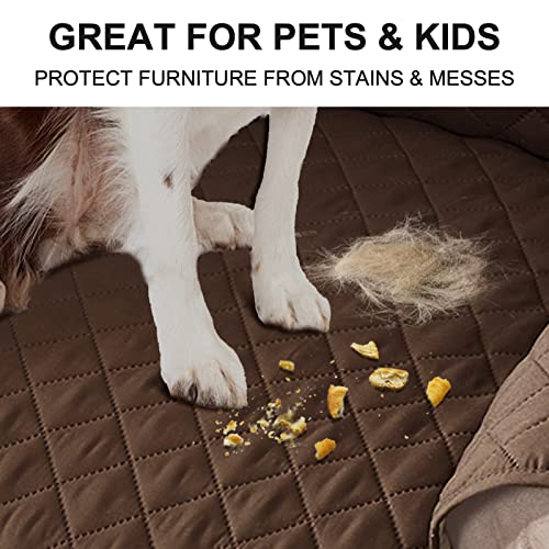 RHF Reversible Sofa Cover, Couch Covers for Dogs, Couch Covers for 3 Cushion Couch, Couch Covers for Sofa, Couch Cover, Sofa Covers for Living Room,Sofa Slipcover,Couch Protector(Sofa:Chocolate/Beige) Large