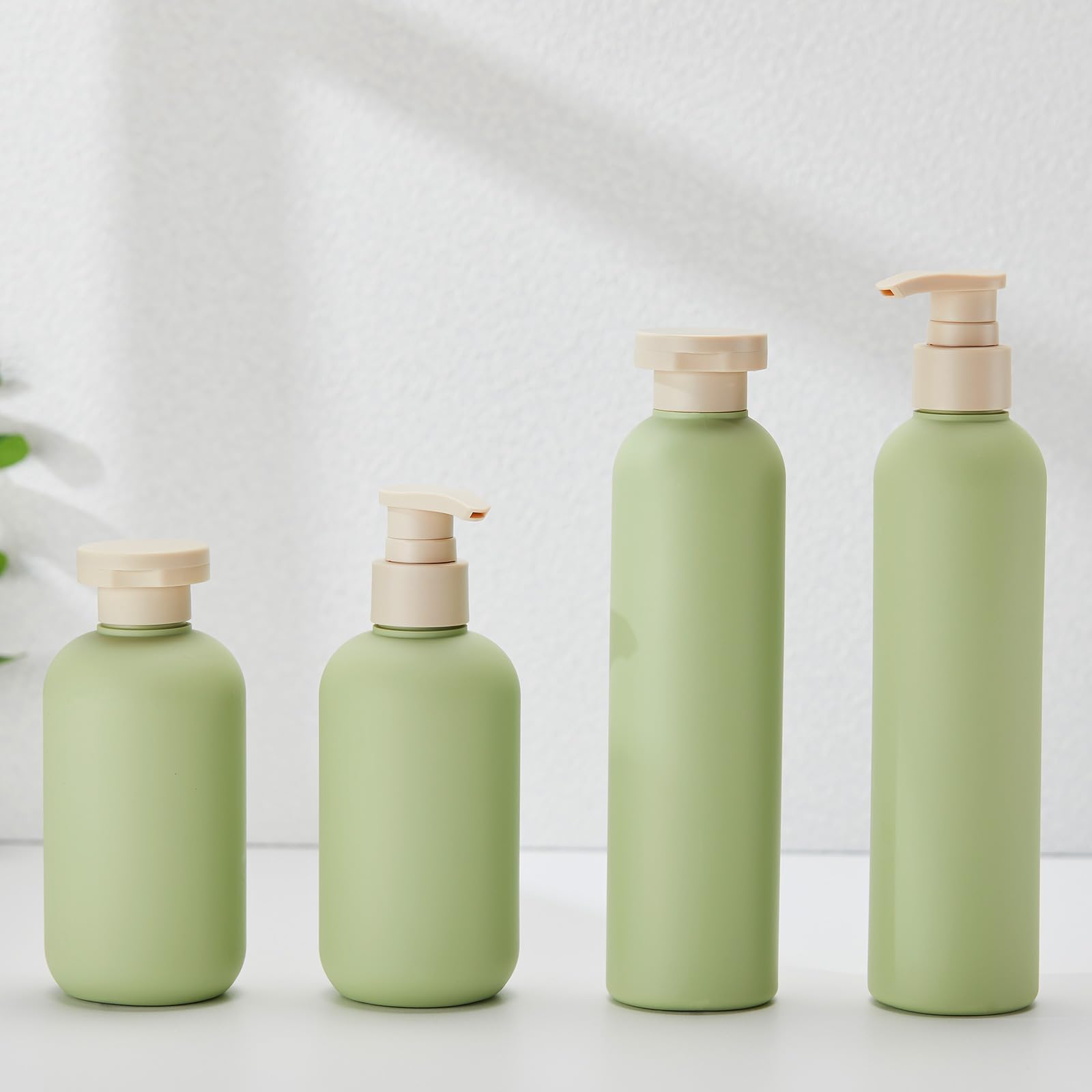 Lusiyi Squeeze Bottles 8 oz, 3 Pack Travel Shampoo and Conditioner Bottles, Plastic Refillable Containers for Lotion(8oz, Green)