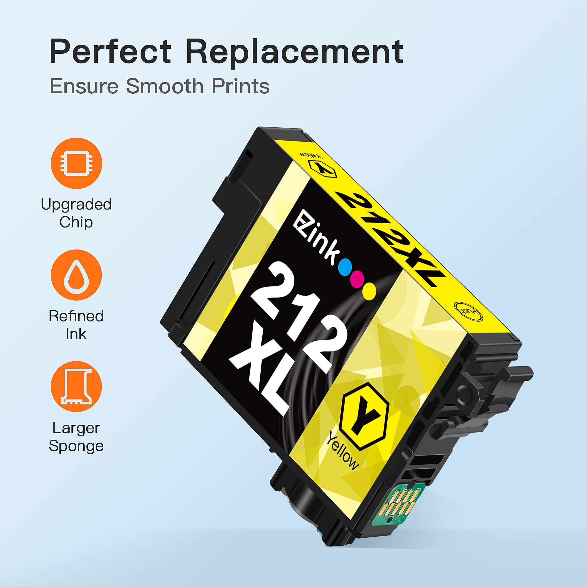 E-Z Ink (TM Remanufactured Ink Cartridge Replacement for Epson 212 XL 212XL T212XL to use with Expression Home XP-4100 XP-4105 Workforce WF-2830 WF-2850 Printer (1 Cyan, 1 Magenta, 1 Yellow, 3 Pack)