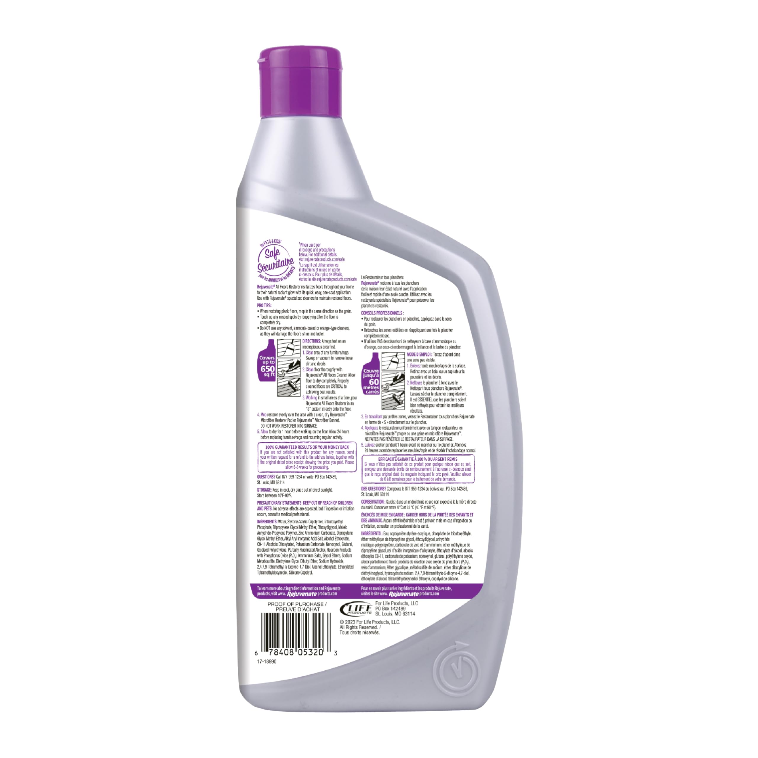 Rejuvenate All Floors Restorer and Polish Fills in Scratches Protects & Restores Shine No Sanding Required (32 oz)