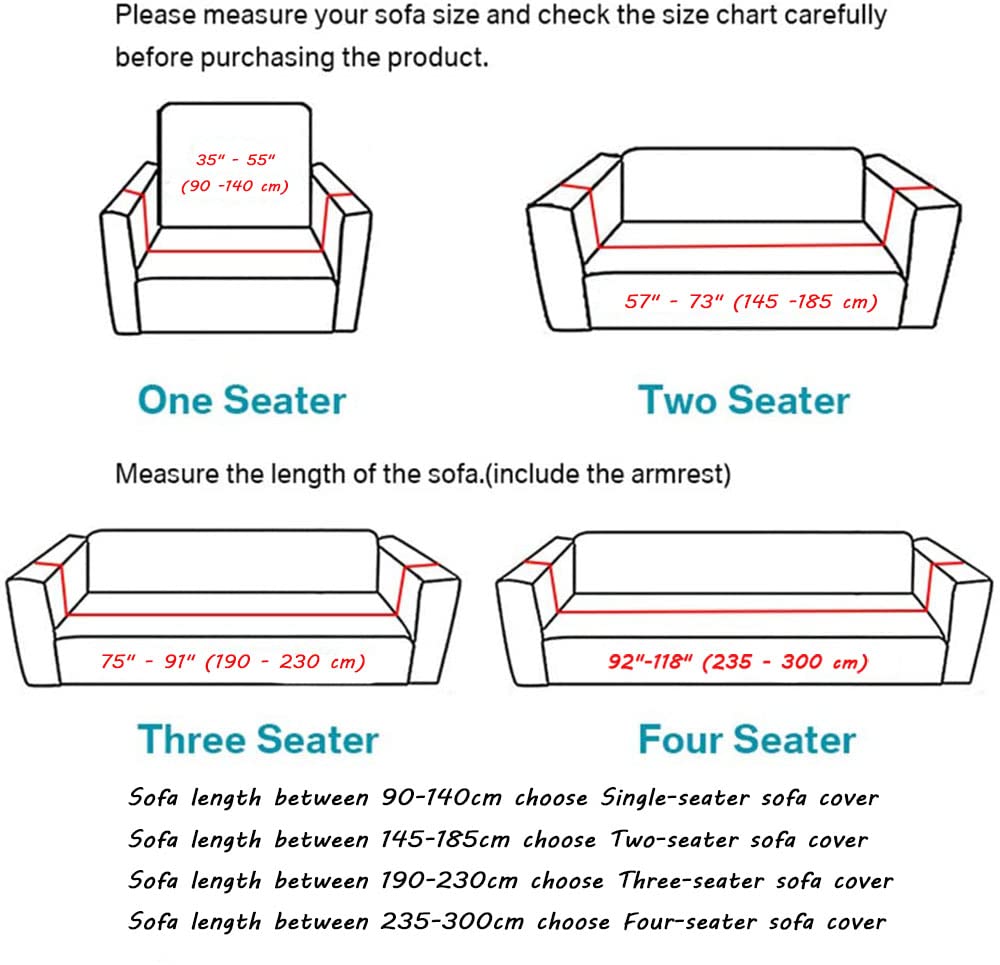 IMYOGI High Stretch Sofa Covers Couch Cover with Skirt Stretch Sofa Slipcover Durable Washable Stretchable Sofa Cover Furniture Protector Universal Sofa Cover -Blue-4 Seater(235-300cm)