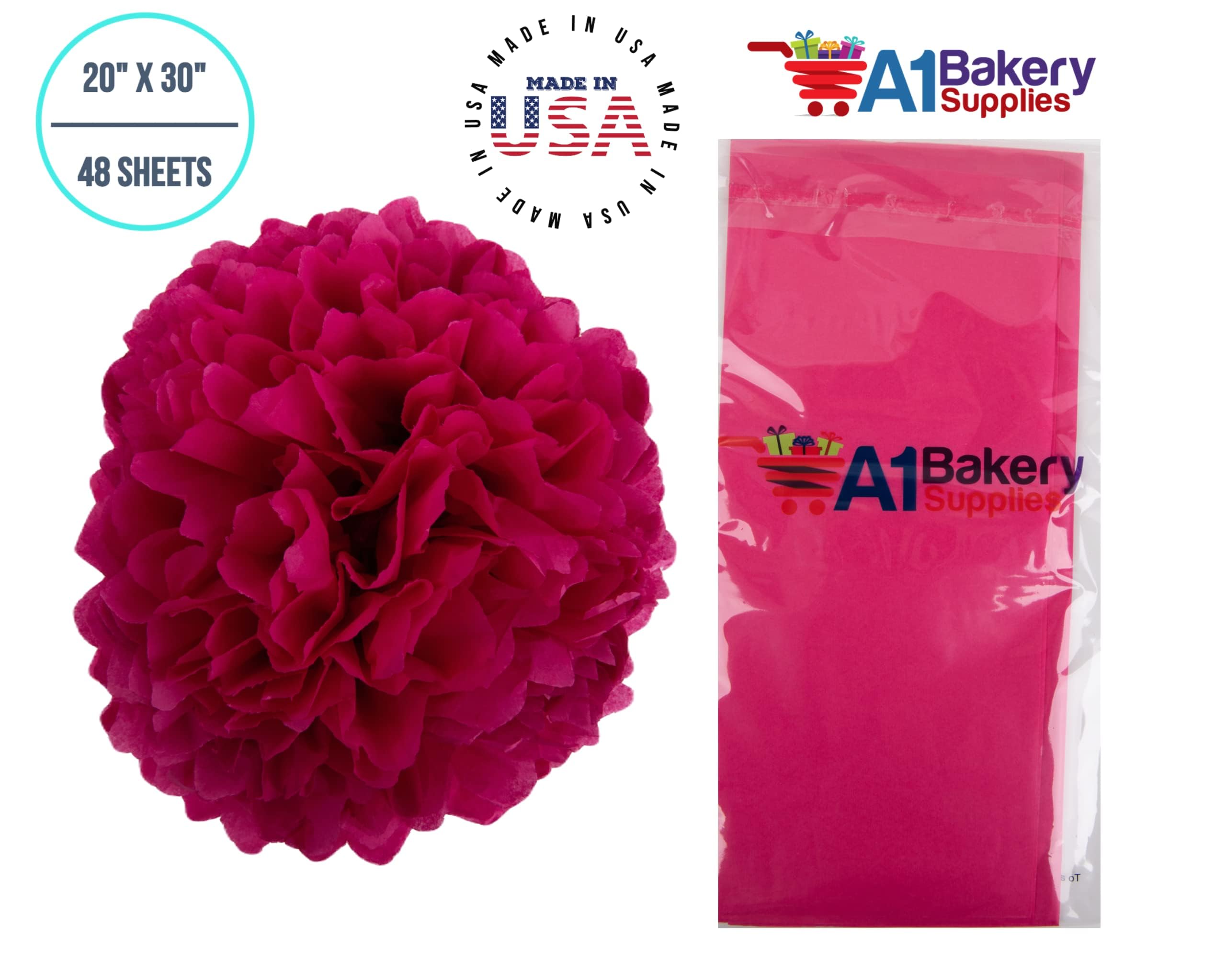Hot Pink Color Tissue Paper 20 inch x 30 inch Premium Gift wrap Tissue Paper