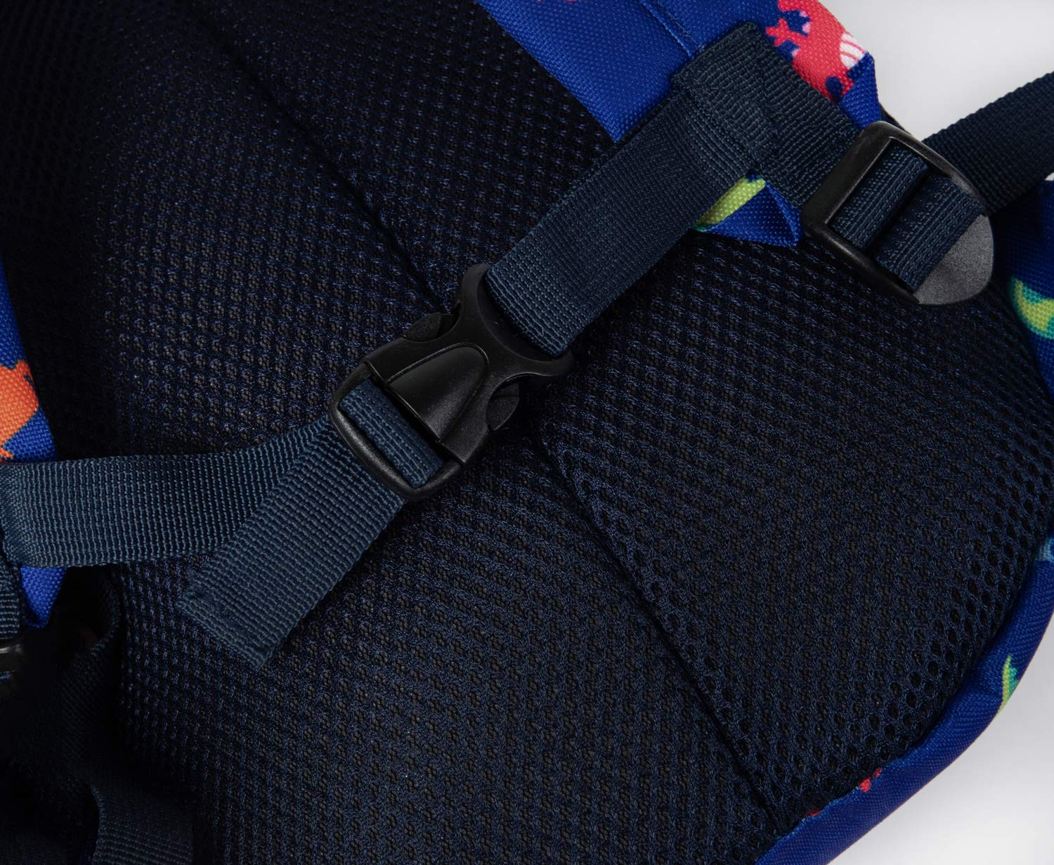 Toddler Backpack for Boys Girls Kids Dinosaur Book Bags with Safety Leash (Navy blue printing)