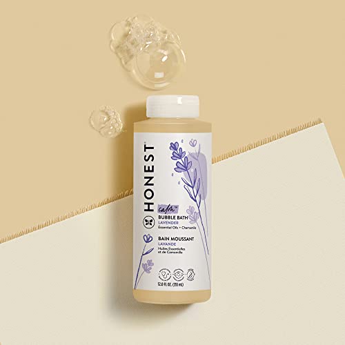 The Honest Company Foaming Bubble Bath | Gentle for Baby | Naturally Derived, Tear-free, Hypoallergenic | Lavender Calm, 12 fl oz