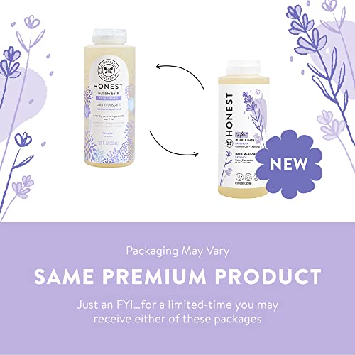 The Honest Company Foaming Bubble Bath | Gentle for Baby | Naturally Derived, Tear-free, Hypoallergenic | Lavender Calm, 12 fl oz