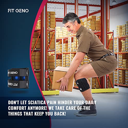 Fit Geno 2023 Upgraded Sciatica Pain Relief Brace, ReActive+ Sciatica Pain Relief Devices w/Dual Pressure Pads for Maximum Pain Relief for Sciatica, Better Sciatica Brace Than What You've Seen On TV