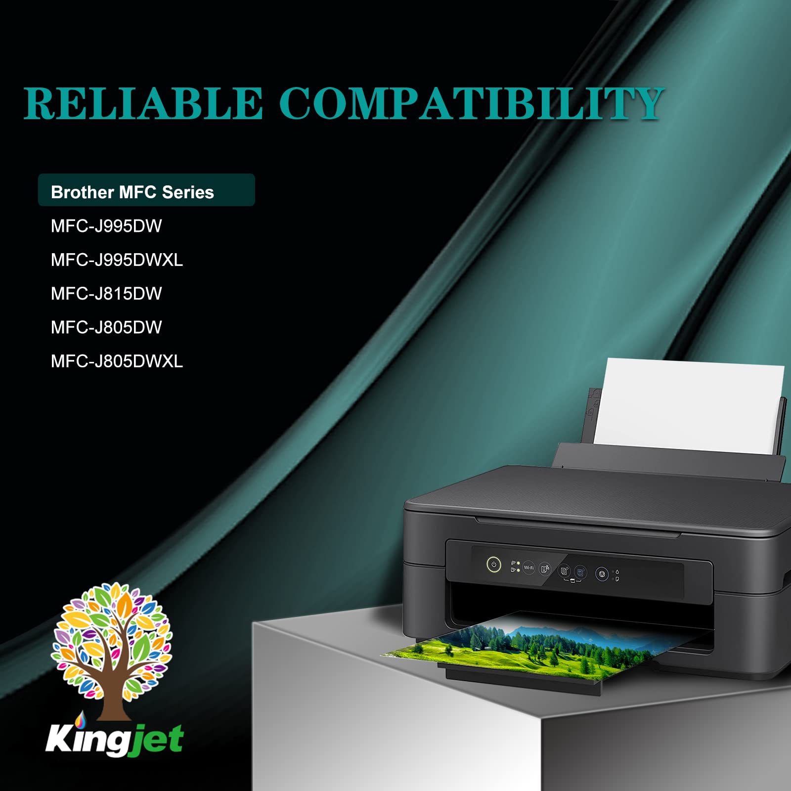 Kingjet LC3033 Ink Cartridge 8 Pack, Replacement for Brother LC3033XXL 3033 LC3035 3035, Work with Brother MFC-J995DW MFC-J995DWXL MFC-J805DW MFCJ805DWXL MFC-J815DW Printer (2BK / 2C / 2M / 2Y)