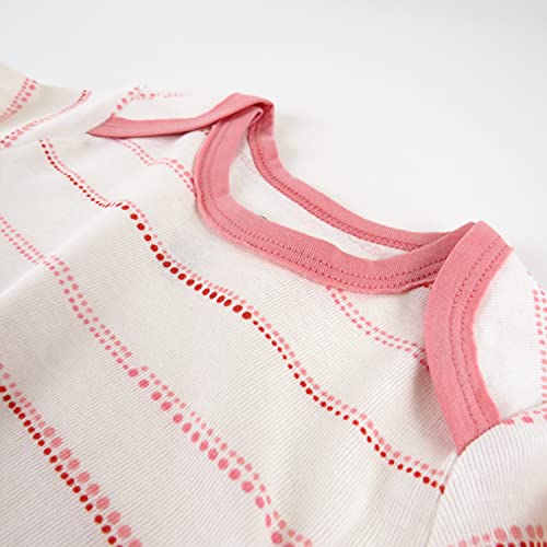 HonestBaby unisex baby 2-pack Organic Cotton Sleeper Nightgown, Meadow Floral Pink Blush, 0-6 Months US