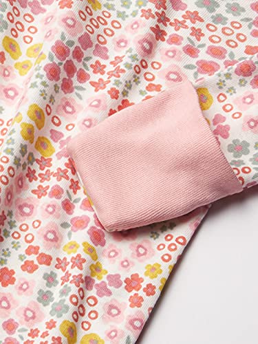 HonestBaby unisex baby 2-pack Organic Cotton Sleeper Nightgown, Meadow Floral Pink Blush, 0-6 Months US