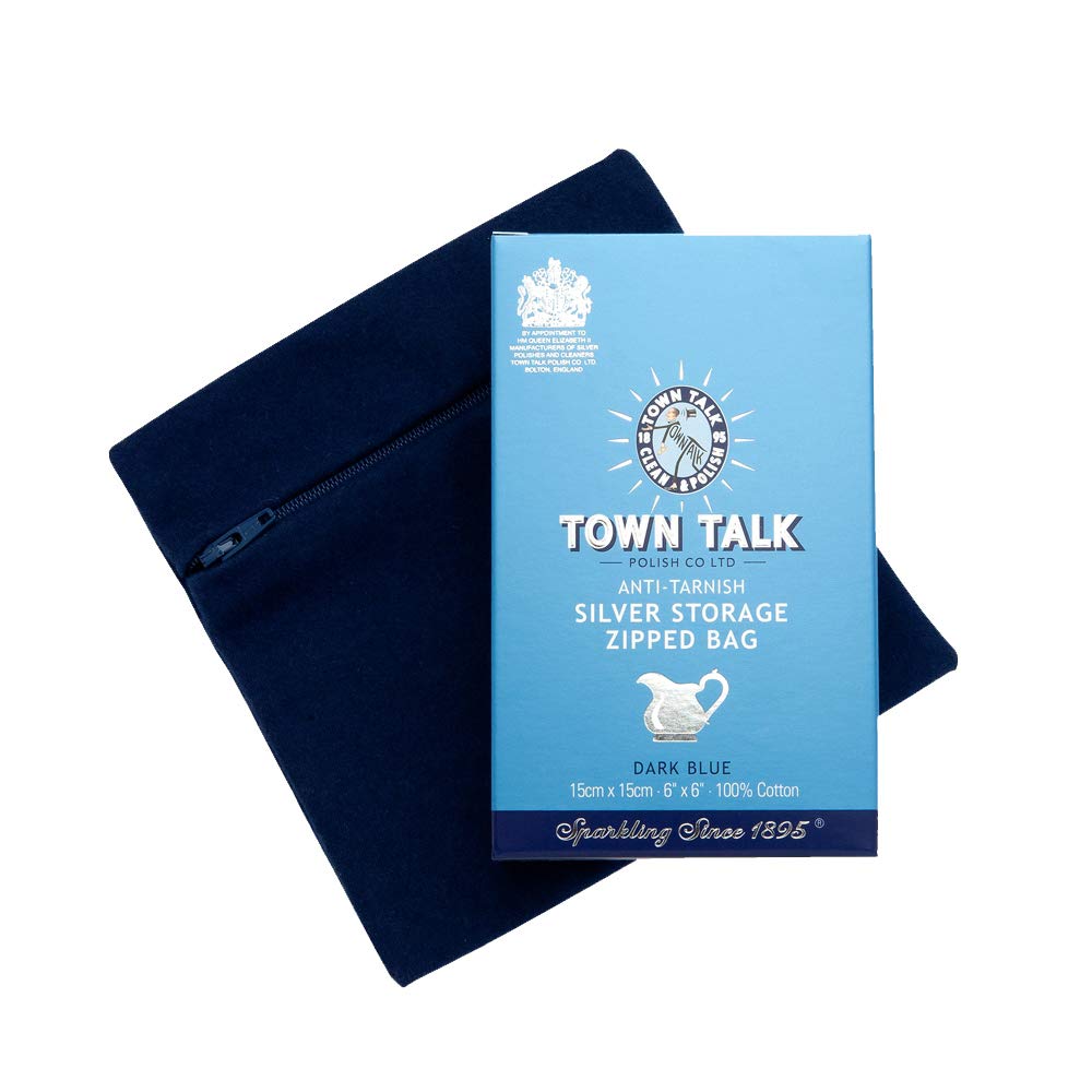 Anti-tarnish Zipped Silver Storage Bag by Town Talk (6" x 10 1/2")
