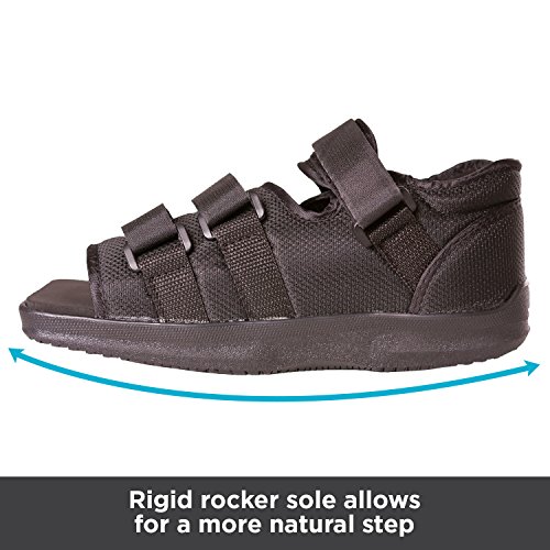 BraceAbility Post-op Shoe for Broken Foot or Toe | Medical/Surgical Walking Boot Cast, Stress Fracture Brace & Orthopedic Sandal with Hard Sole (Small - Female)