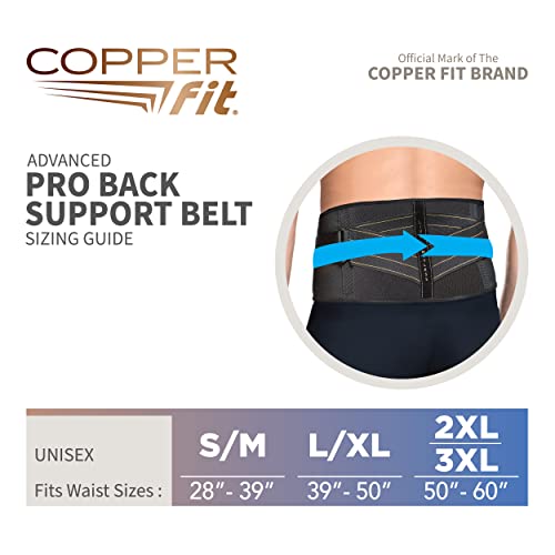 Copper Fit Advanced Back Pro Belt Compression Brace, Large/X-Large