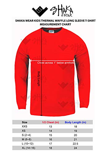Shaka Wear KTC03_L Thermal Long Sleeve Crewneck Waffle Shirt Navy L