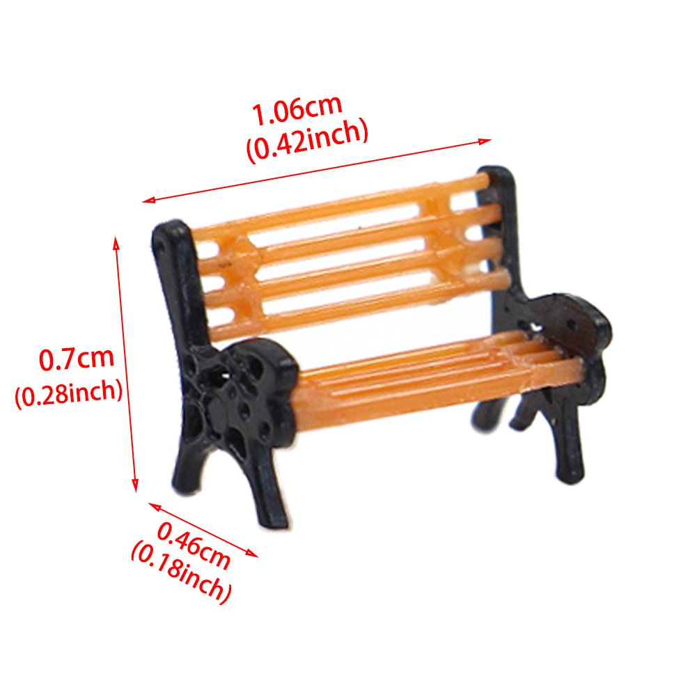 10pcs Park Benches Model Train 1:150 Bench 1.06cm or 0.42inch Chair Settee N Scale Railway Layout New