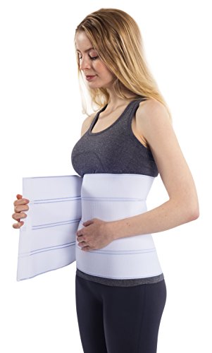 NYOrtho Abdominal Binder Lower Waist Support Belt - Compression Wrap for Men and Women (30" - 45") 4 Panel - 12"