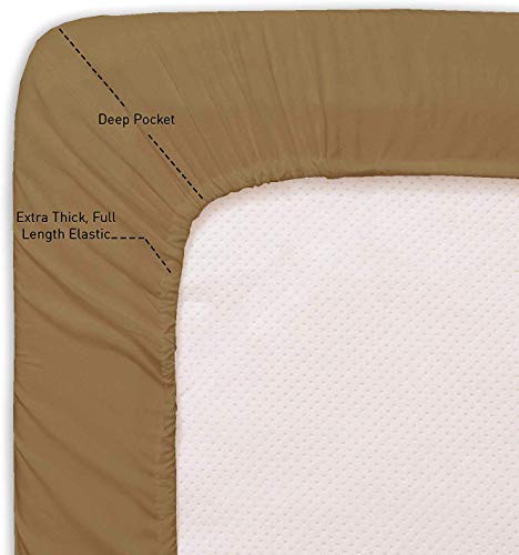 Queen'S Linen Rv Sheets For Camper King 70X80 Size Bed, Soft Brushed Microfiber, 1800 Hotel Luxury Bed Sheets Set For Campers, Easy Fit Mattress Up To 8 Inch Deep Pockets(Taupe Rv Sheets)