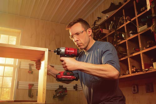 CRAFTSMAN 20V MAX Impact Driver Kit, 1 Battery, 1/4-Inch (CMCF800C1) , Red