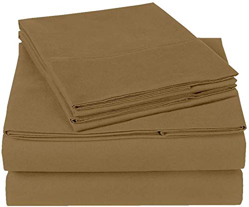 Queen'S Linen Rv Sheets For Camper King 70X80 Size Bed, Soft Brushed Microfiber, 1800 Hotel Luxury Bed Sheets Set For Campers, Easy Fit Mattress Up To 8 Inch Deep Pockets(Taupe Rv Sheets)