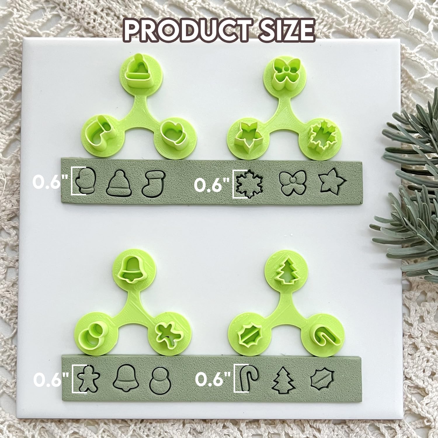 Mini Christmas Clay Cutters - Dacmern 12 Shapes Mini Christmas Polymer Clay Cutters, Small Winter Clay Earring Cutters for Christmas Clay Earrings Making (12Pcs Mini Studs Sets)