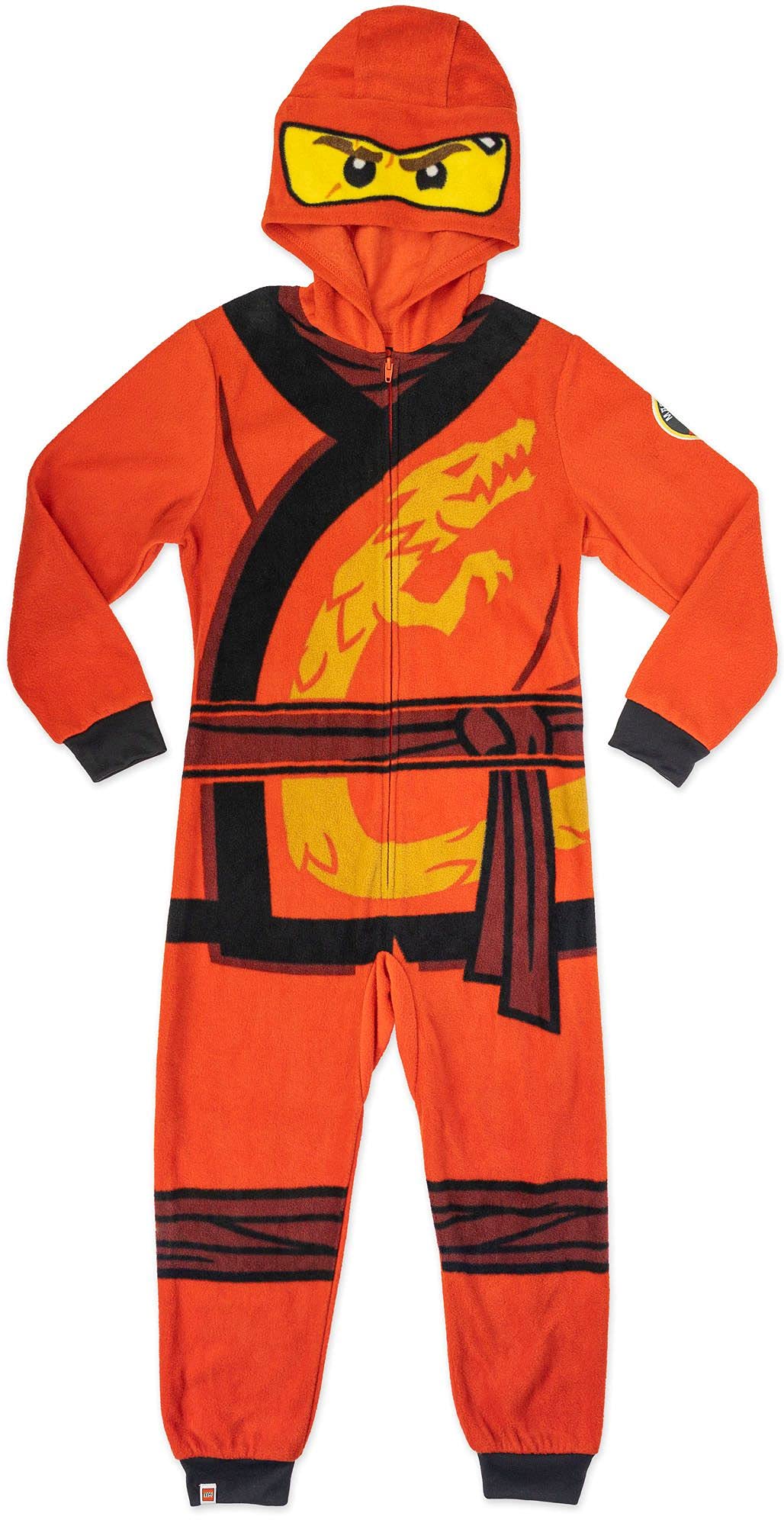 LEGO Ninjago Boy's Kai The Red Hooded Unionsuit, Red, Size 8