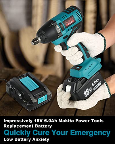 Aoasur 6.0Ah Replacement for Makita 18V Battery 2Packs,Compatible with Makita Battery18V