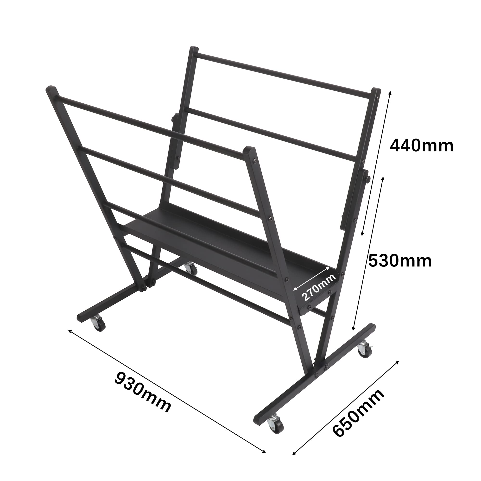 Baoz Art Metal Print Rack Storage Rack Portable Display Rack with Rolling Casters Printing Drying Display for Artworks, Posters, Prints