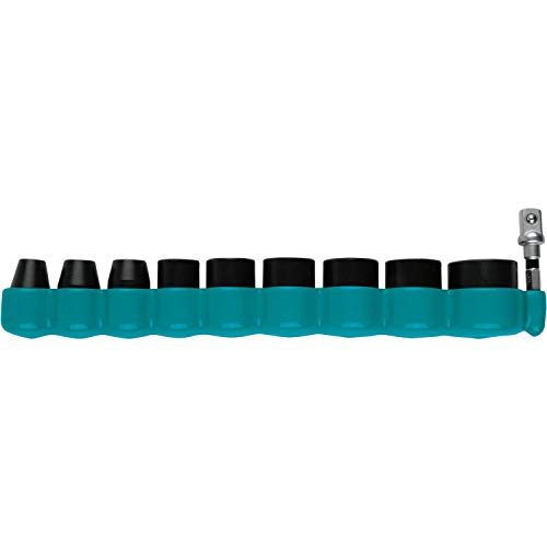 Makita E-01672 Impact XPSĀ® 10 Pc. 3/8" Drive 6-Point SAE Impact Socket Set w/Standard Socket Adapter