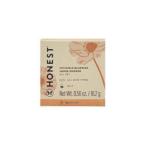 Honest Invisible Blurring Loose Powder | Lightweight Setting Powder | Mattify & Set Makeup |EWG Certified & Dermatologist Tested |Vegan + Cruelty free | .56 oz