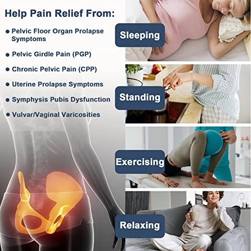 JOMECA Pelvic Support Belt for Prolapse, Pro Band Brace for Vulvar Varicosities, SPD Treatment, LCS, Groin, Pelvic Floor, Organ Prolapse Support Relieve Tilted or Twisted Pelvis Girdle Pain (Medium)