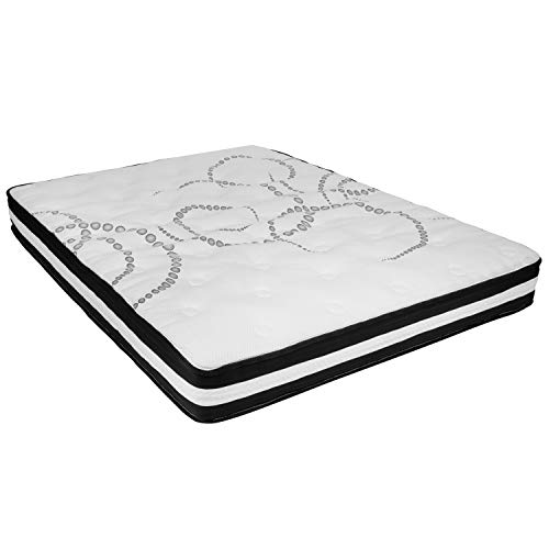 Flash Furniture Capri Comfortable Sleep 10" Hybrid Pocket Spring and Foam Mattress in a Box, Foam Pocket Spring Hybrid Mattress, Queen