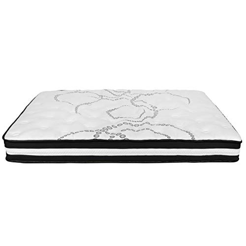 Flash Furniture Capri Comfortable Sleep 10" Hybrid Pocket Spring and Foam Mattress in a Box, Foam Pocket Spring Hybrid Mattress, Queen