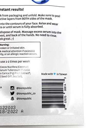 BIOREPUBLIC Deep Hydration Facial Sheet Mask, 1.08 FZ