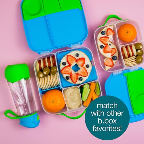 b.box Oversized Lunch Box for Kids: Bento Box w/ 4 Compartments (2 Leak Proof), Removable Divider & Gel Pack. Ideal for Big Eaters 3+. School Supplies, 8½ Cup Capacity