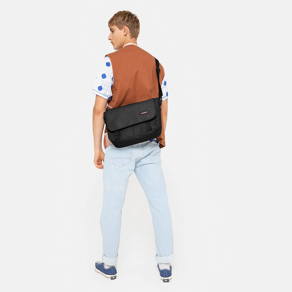 Eastpak Jr Shoulder Bag - For School, Laptop, Travel, Work, or Bookbag - Black