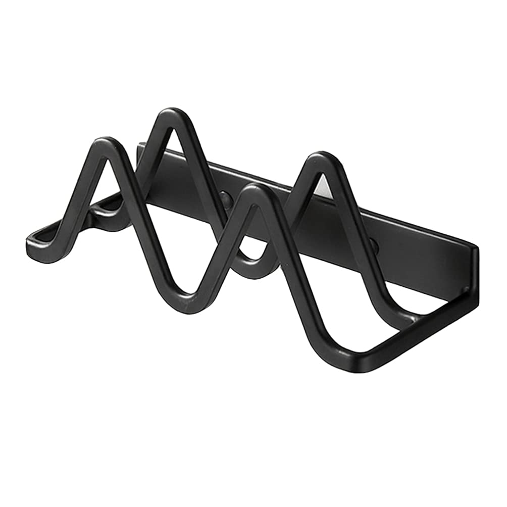 Cabilock Pot Lid Rack Wall Mounted Adhesive Pan Pot Cover Storage Rack Shelf Chopping Board Holder Drain Rack for Kitchen Home