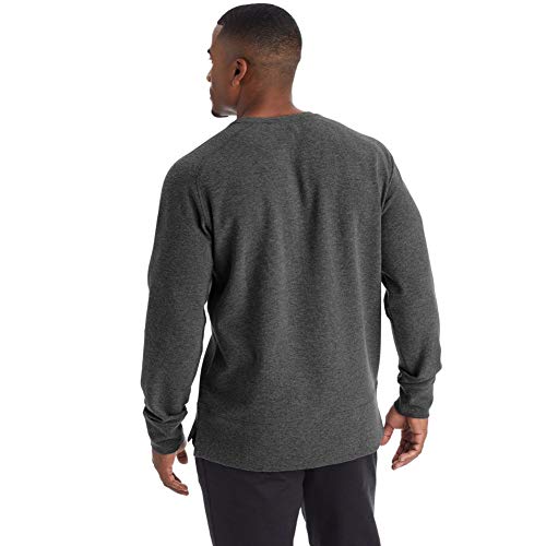 C9 Champion Men's Waffle Thermal Knit Crew Pullover, Ebony Heather, XL