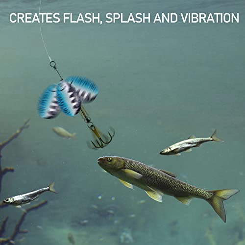 Dr.Fish Fishing Indiana Spinner Blades Kit Lure Making Supplies for Spinner Spinnerbaits Walleye Rig Crawler Harness Lures for Trout Salmon Bass Fishing