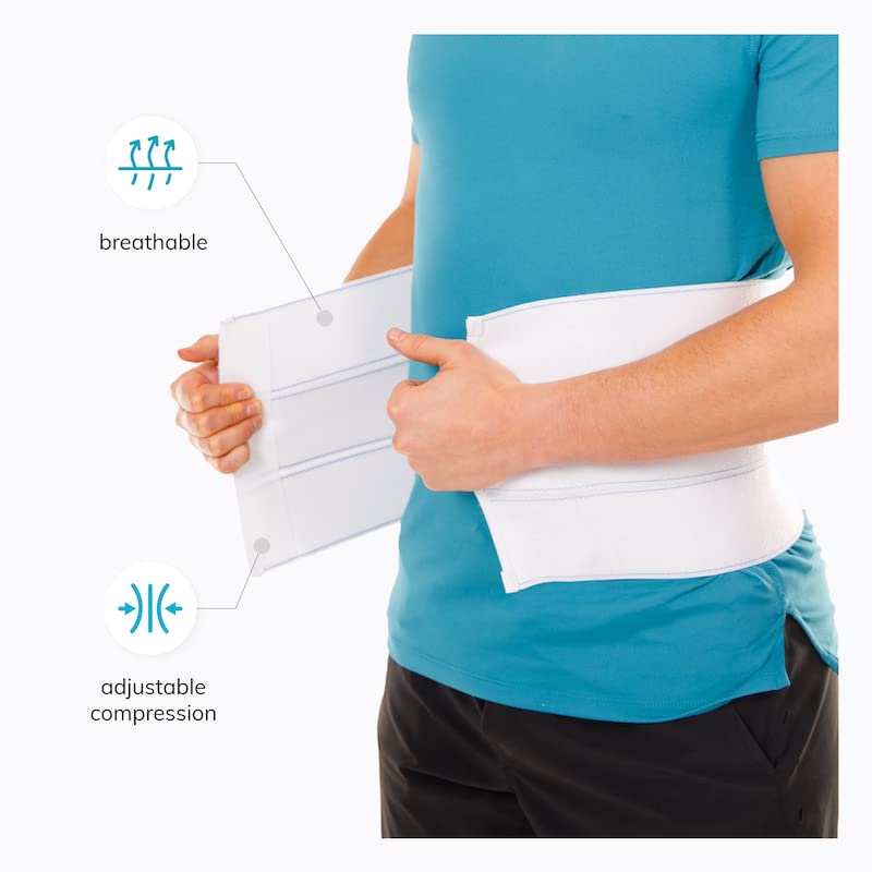 BraceAbility Plus Size Bariatric Abdominal Stomach Binder - Belly Support Band Wrap for Big Men or Women, Obesity Girdle Belt for Post Surgery Recovery, Hernia Treatment and Tummy Waist Compression (3X-Large)