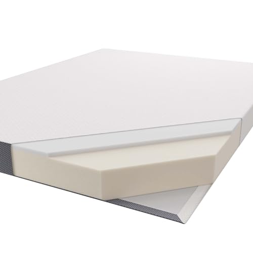 Modway Mila 6” Queen Mattress - Firm 6 Inch Queen Mattress - 10-Year Warranty, White