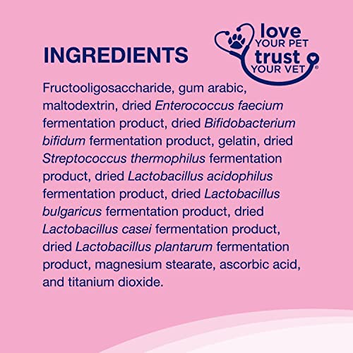 Nutramax Proviable Digestive Health Supplement Multi-Strain Probiotics and Prebiotics for Cats and Dogs - With 7 Strains of Bacteria, 30 Capsules
