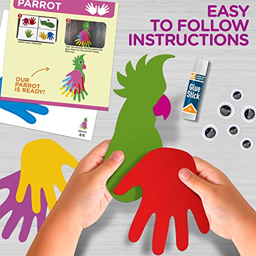 Arts and Craft Kit for Toddlers and Preschoolers, Easy Crafts for Kids Ages 3-5 โ Animal Craft Set Includes Supplies and Instructions