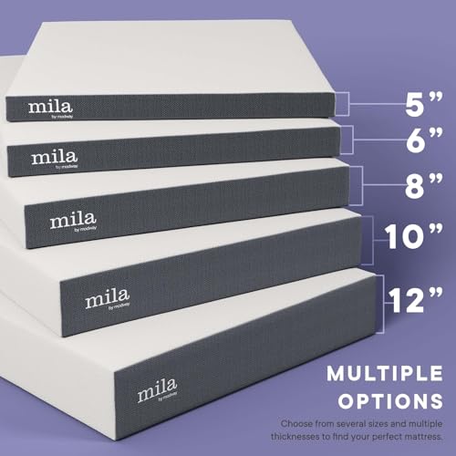 Modway Mila 6” Queen Mattress - Firm 6 Inch Queen Mattress - 10-Year Warranty, White