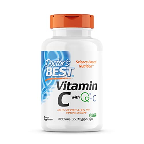 Doctor's Best Vitamin C with Quali-C 1000 mg, Healthy Immune System, 360 Count (Pack of 1)