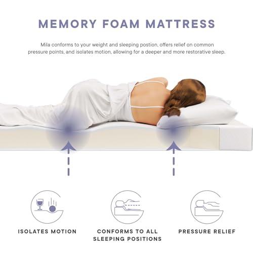 Modway Mila 6” Queen Mattress - Firm 6 Inch Queen Mattress - 10-Year Warranty, White